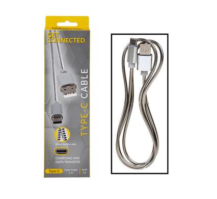 Usb cable type c 1.0 amp alum 1m – Hooraah